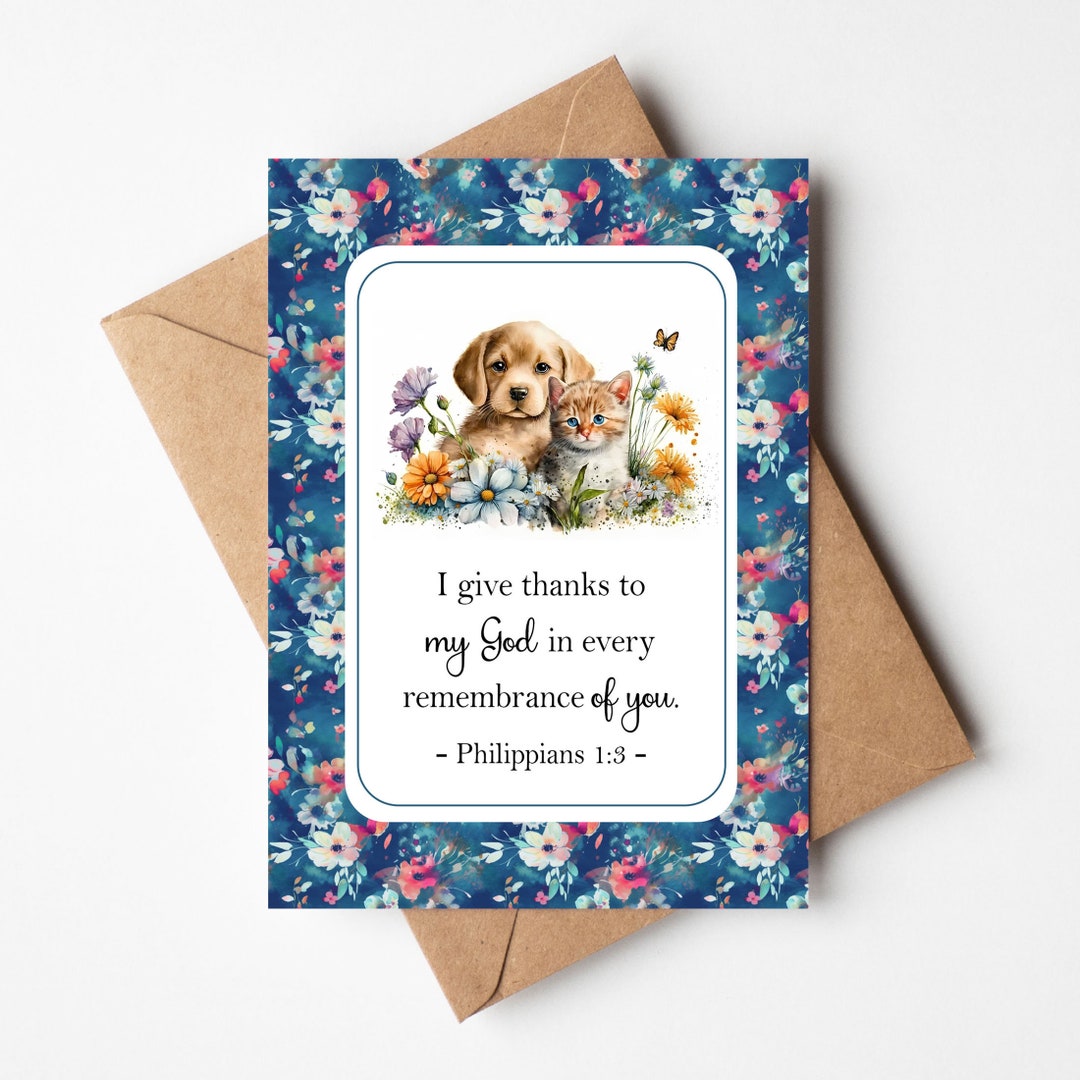 Thank You Card Friendship Greeting Card Catholic Note Cards Douay ...