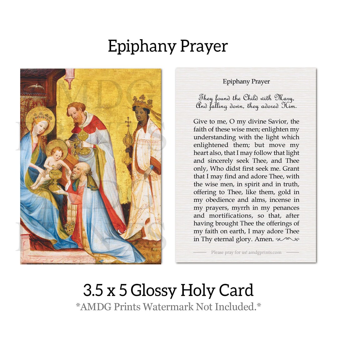 Epiphany Prayer Cards Qty 10-200+; Christmas Holy Cards - Etsy