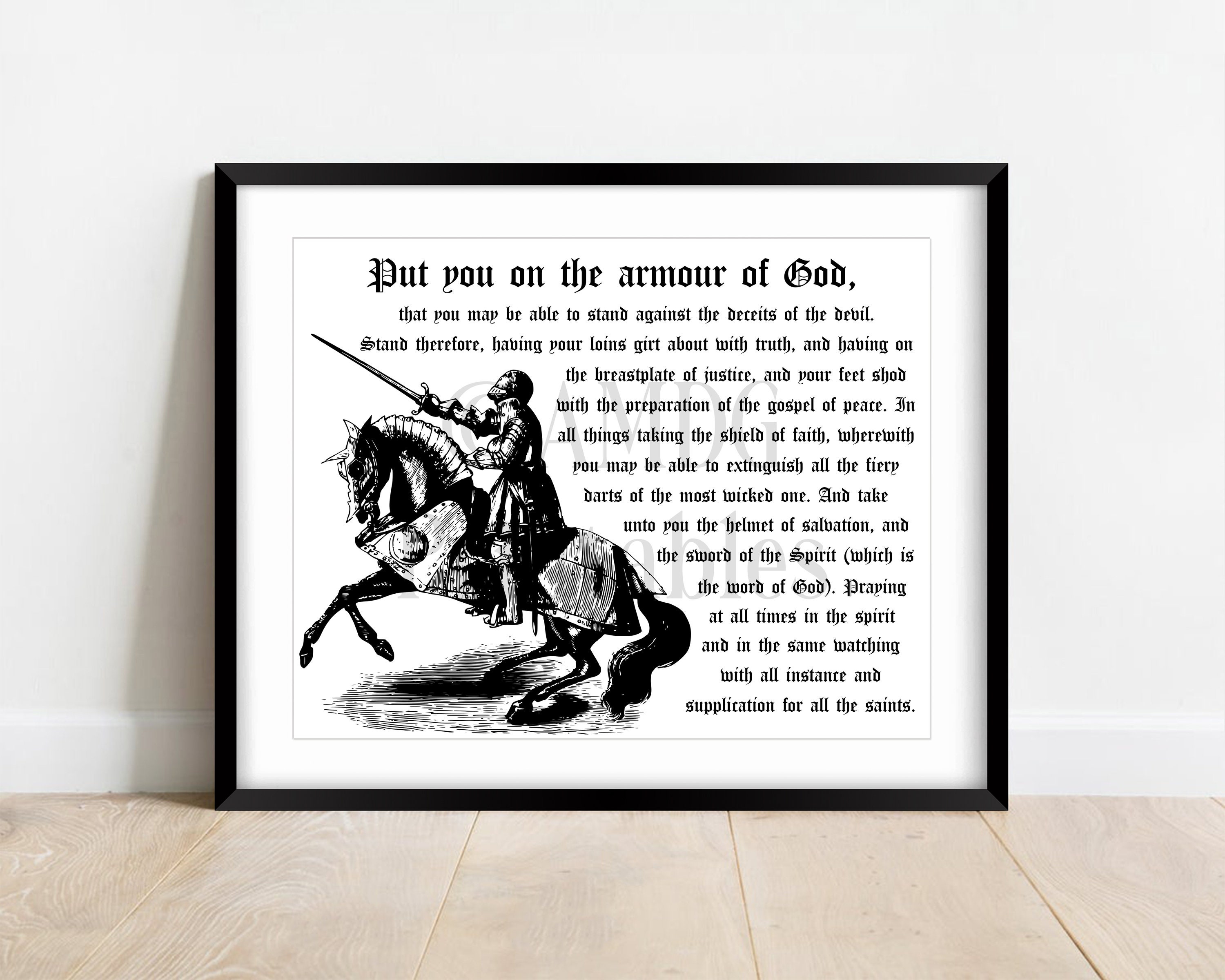 Armor of God Ephesians 6:11-19 Douay Rheims Bible Verses | Etsy