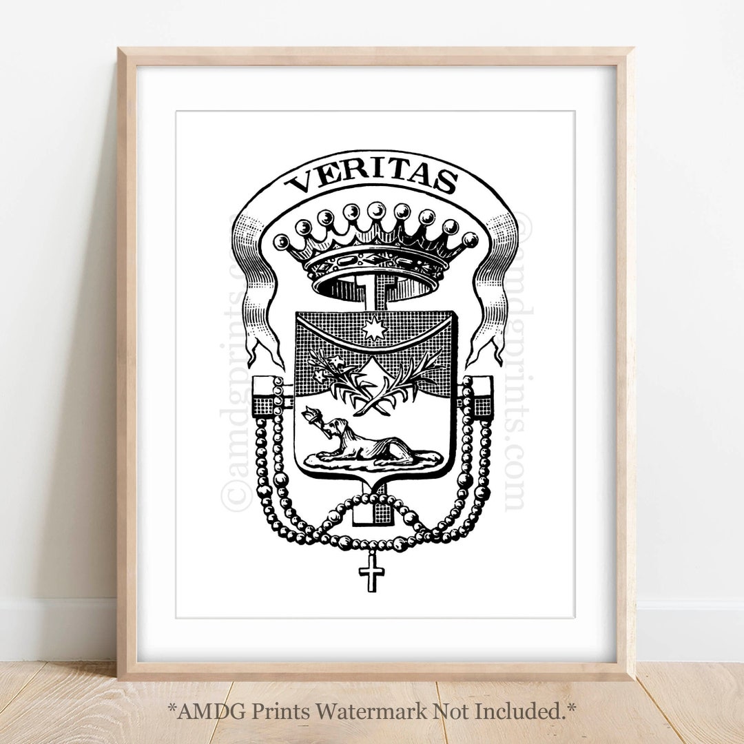 8x10 Dominican Veritas; Symbols of St. Dominic; Catholic Gifts - Etsy