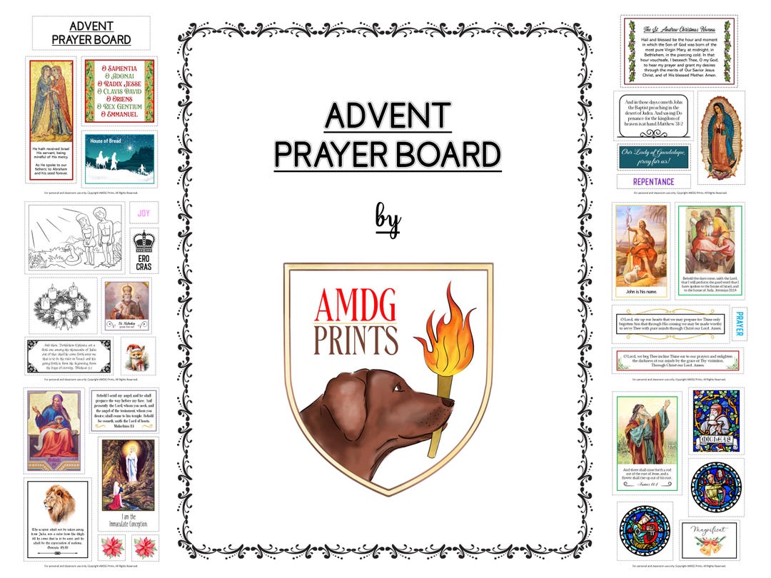 Advent Prayer Board; Printable Catholic Activity; November December ...