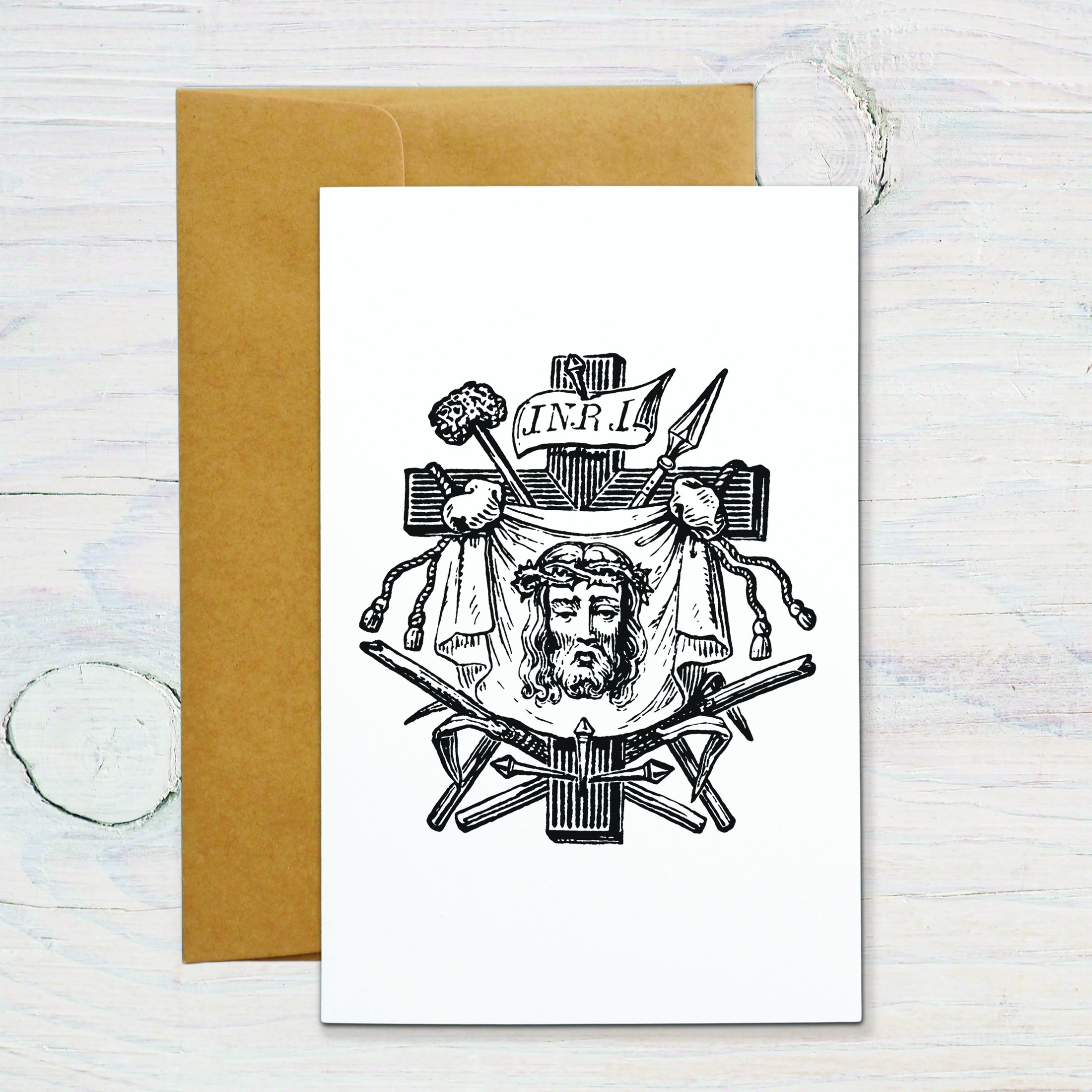 Christ Crucified Card Catholic Note Cards Lenten Card - Etsy