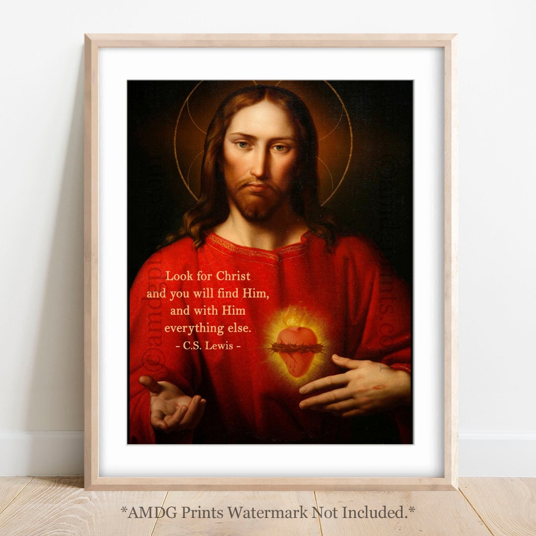 Look for Christ; C.S. Lewis Quote - Etsy