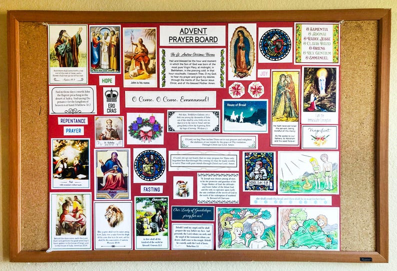 Advent Prayer Board; Printable Catholic Activity; November December ...