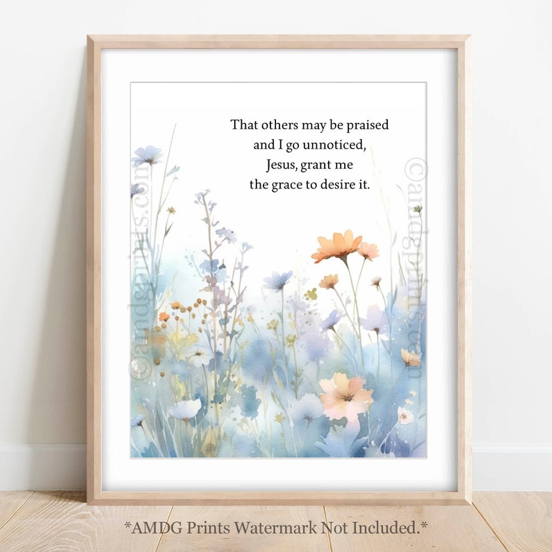 Litany of Humility Excerpt on Praise - Etsy