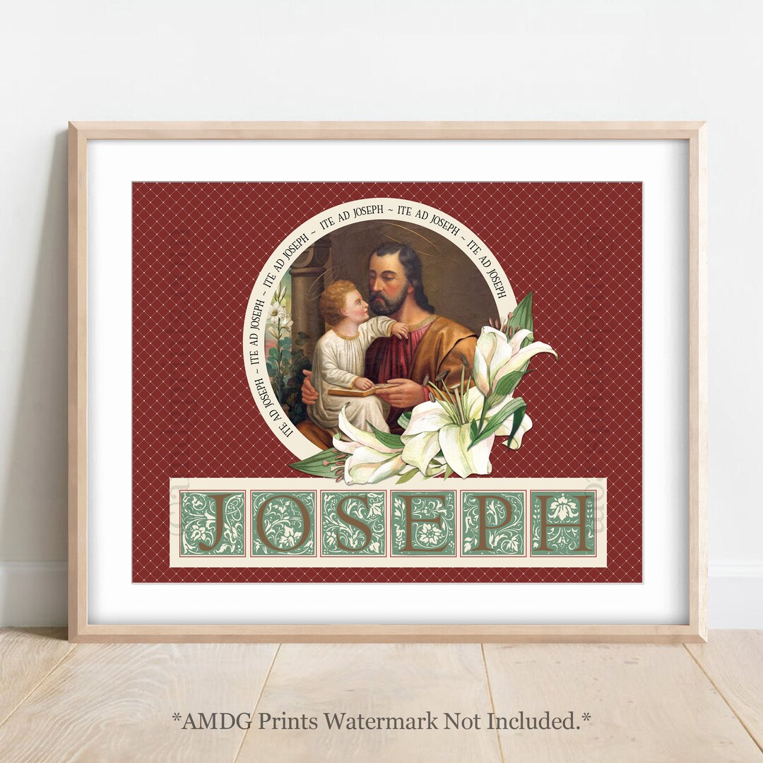 St Joseph; Ite Ad Joseph; Catholic Wall Print - Etsy