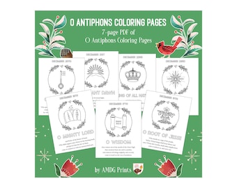 O Antiphons Coloring Pages - LATIN - Etsy