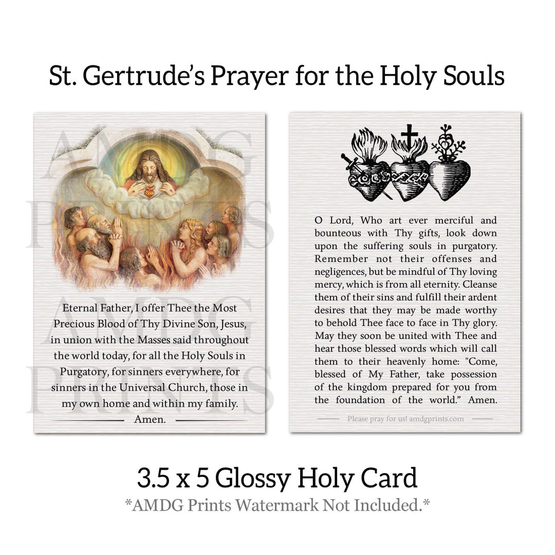 Prayer of St Gertrude: Prayers for the Holy Souls in Purgatory; Holy ...