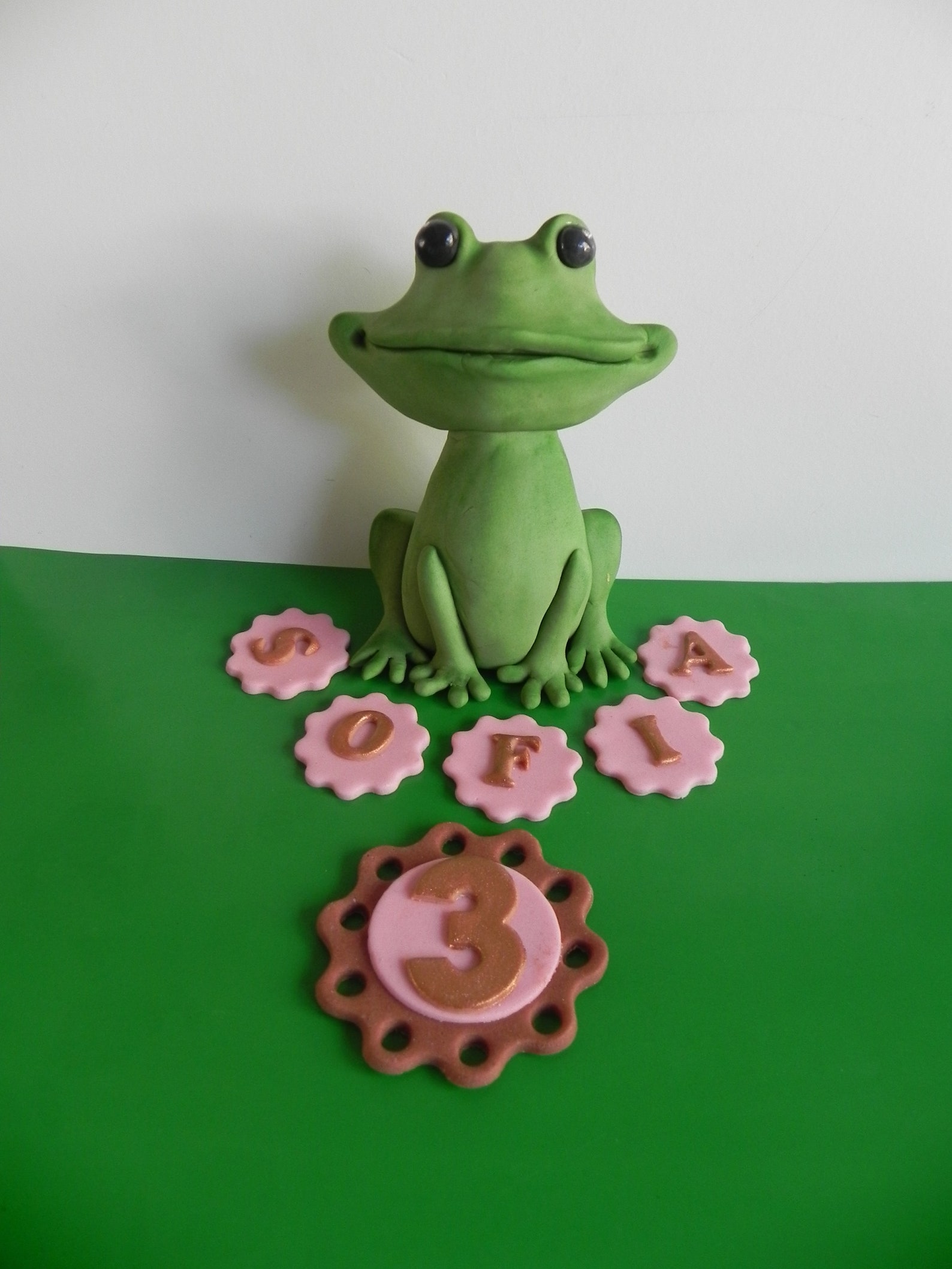 Fondant frog cake topper birthday cake frog decoration | Etsy