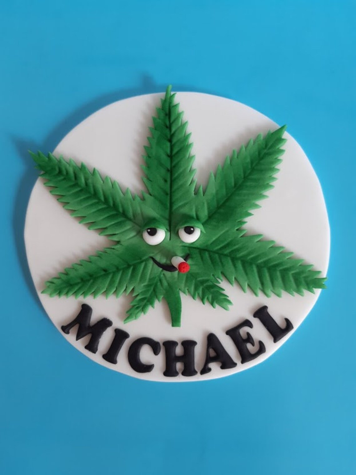 Pot leaf cake topper cannabis topper adult cake topper | Etsy