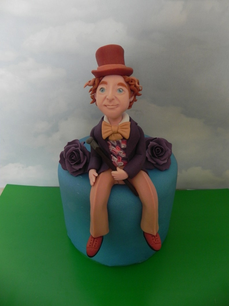 Willy Wonka Inspired Cake Topper Birthday Cake Etsy