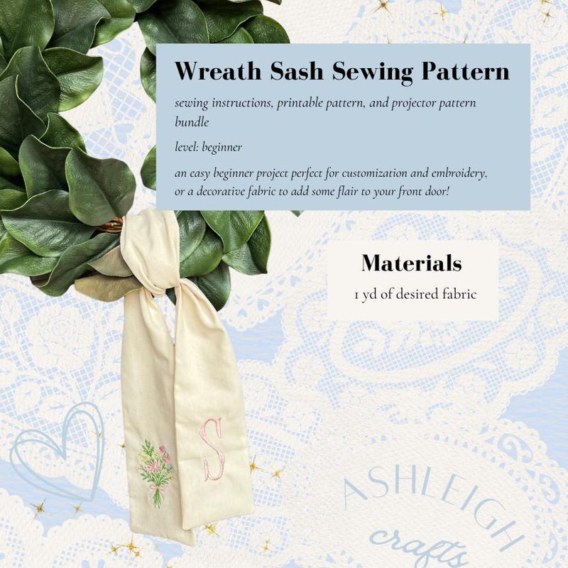 Sashes for Wreath Blank - Etsy