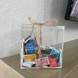 CUSTOM MINI BOOK Box: Mini Book Cube, Book Gift, Book Trinket, Keepsake ...