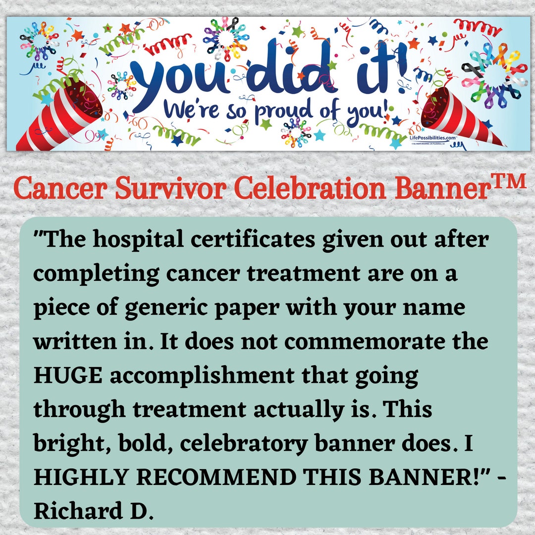 Cancer Survivor Banner, Cancer Treatment Complete Banner, Cancer ...