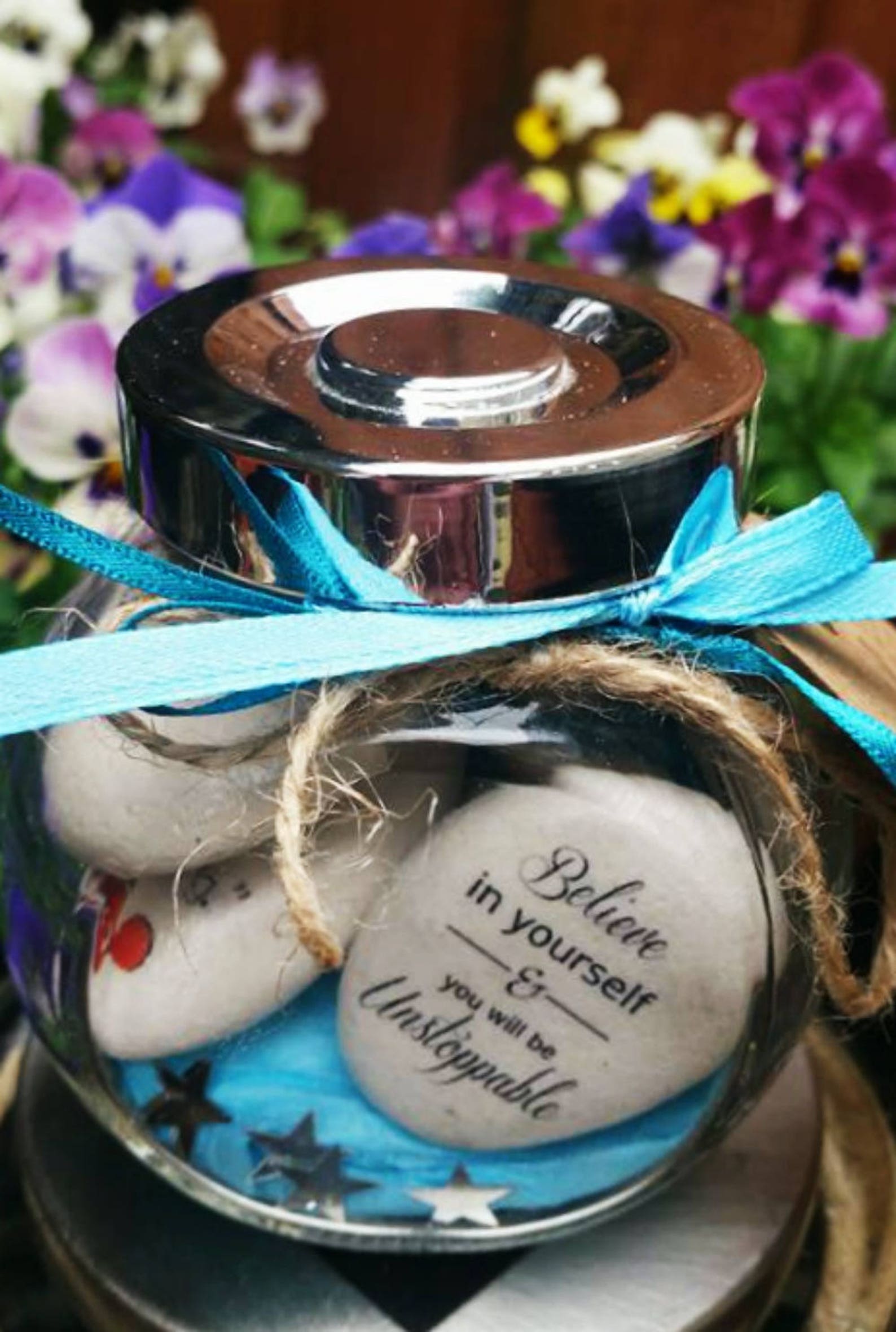 Personalised Inspirational Pebbles Gift, a Jar Full of Inspiration ...