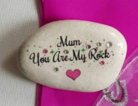 Mum Rock Gift Double Sided Birthday Pebble Personalized Mom - Etsy