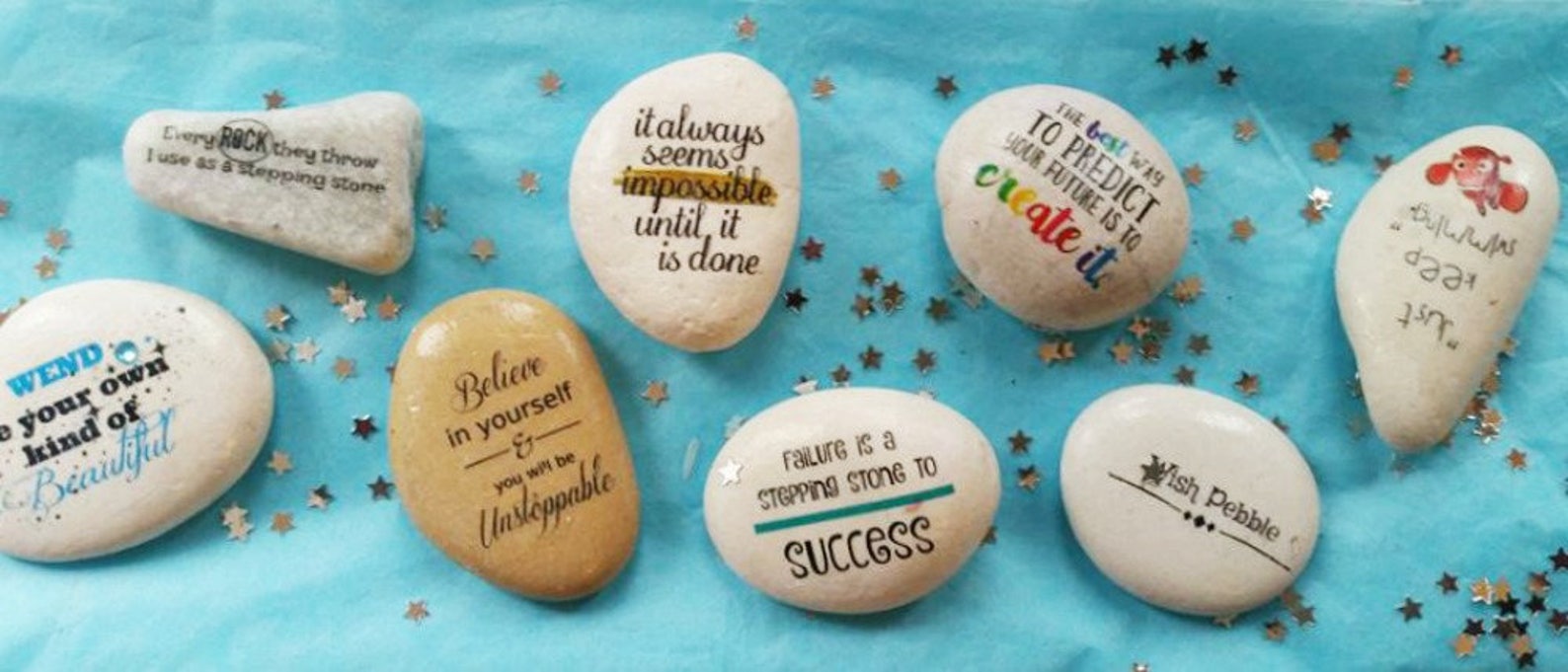 Personalised Inspirational Pebbles Gift, a Jar Full of Inspiration ...