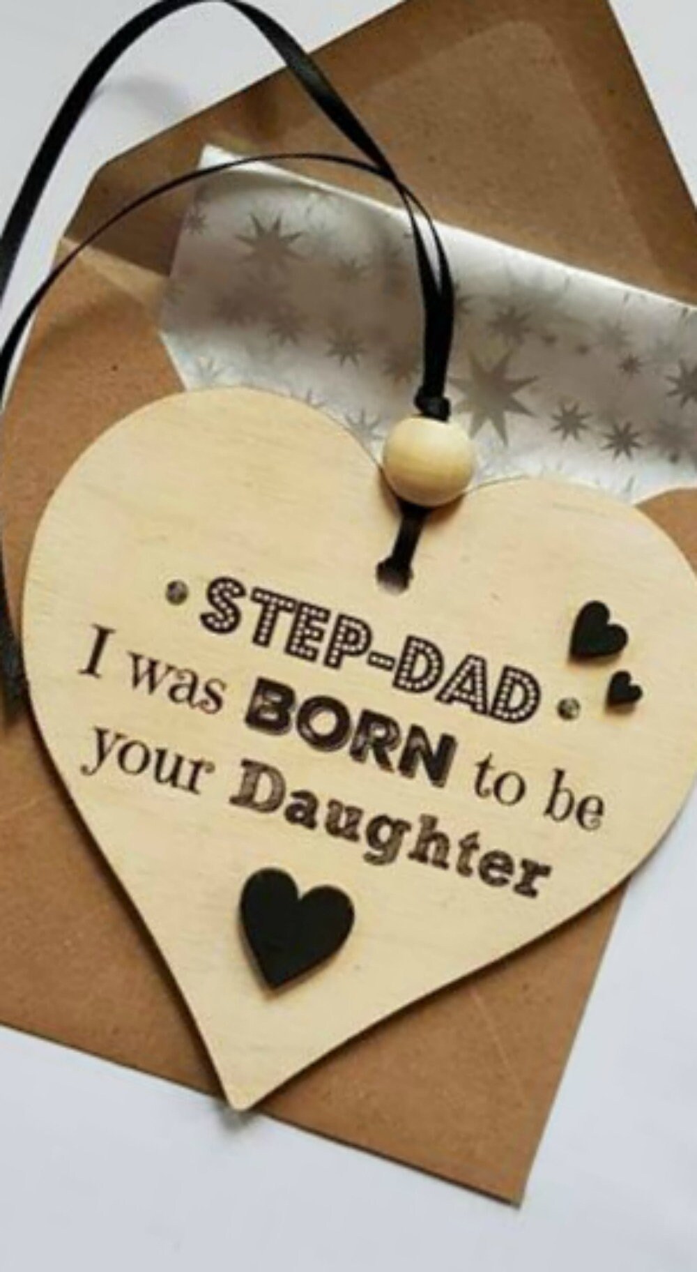 Step-dad Father's Day Card Personalised Hand Made Wooden - Etsy