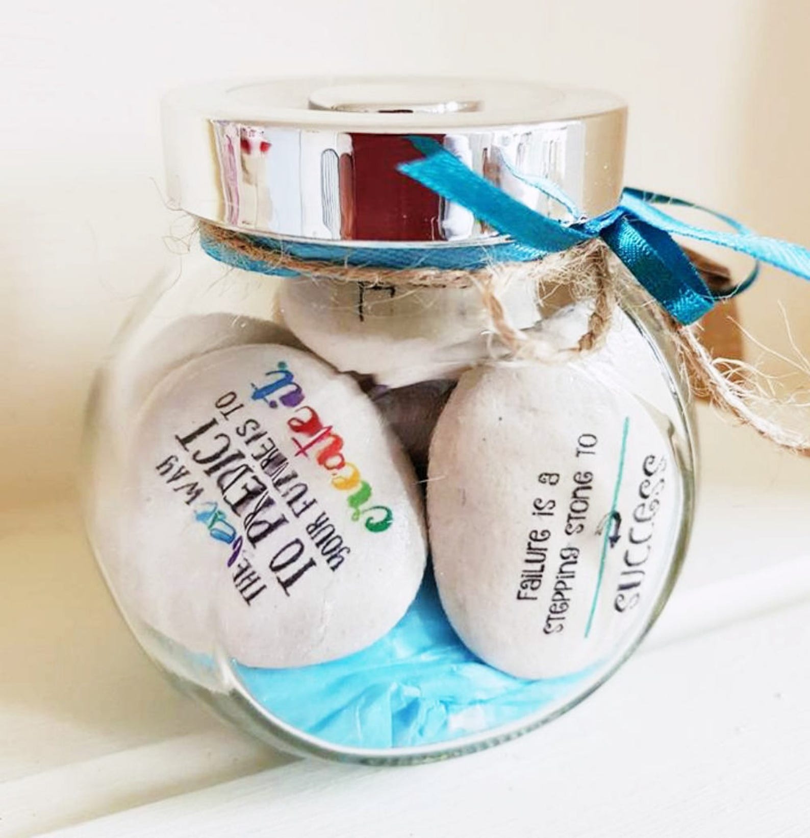 Personalised Inspirational Pebbles Gift, a Jar Full of Inspiration ...