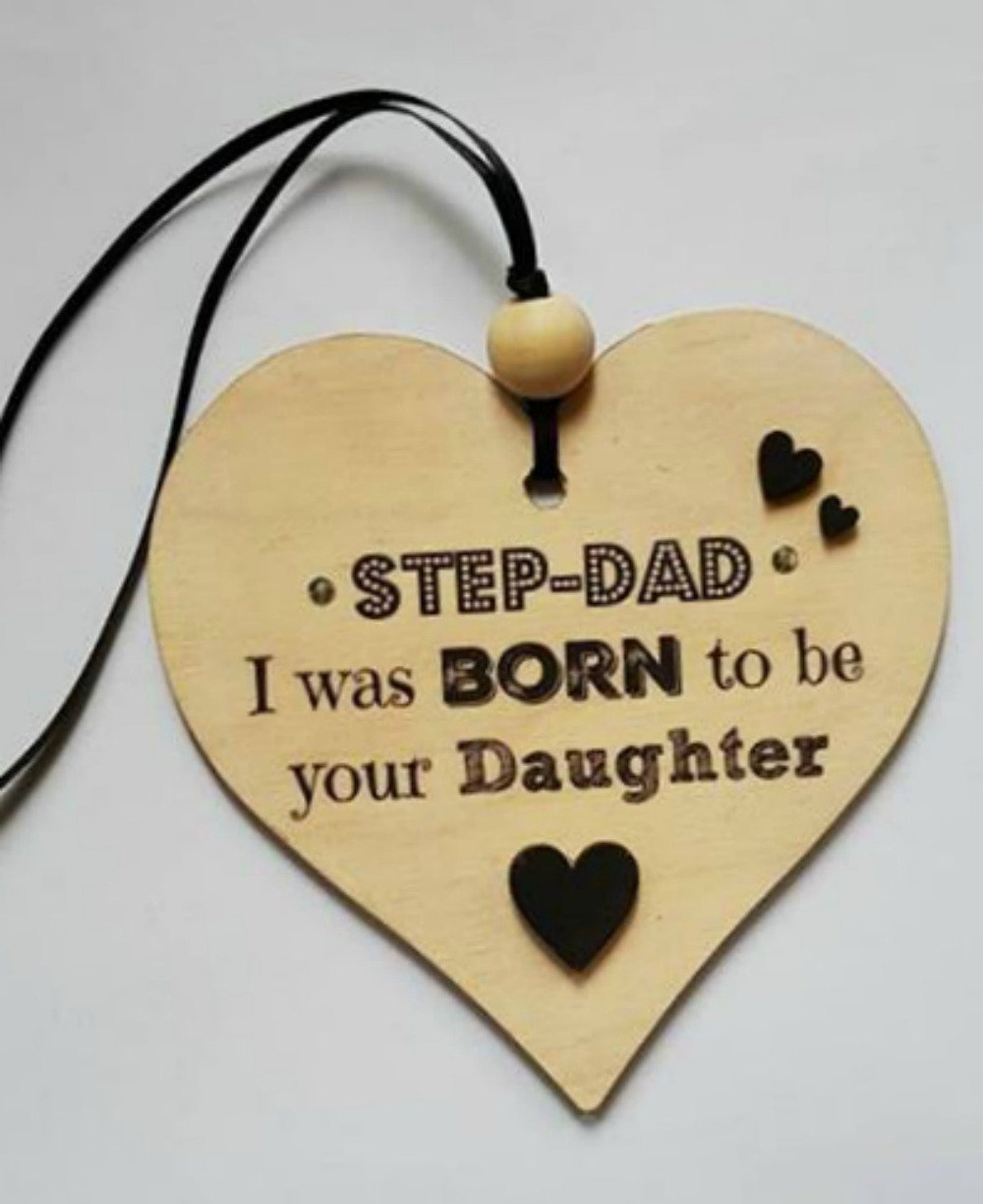 Step-dad Father's Day Card Personalised Hand Made Wooden - Etsy