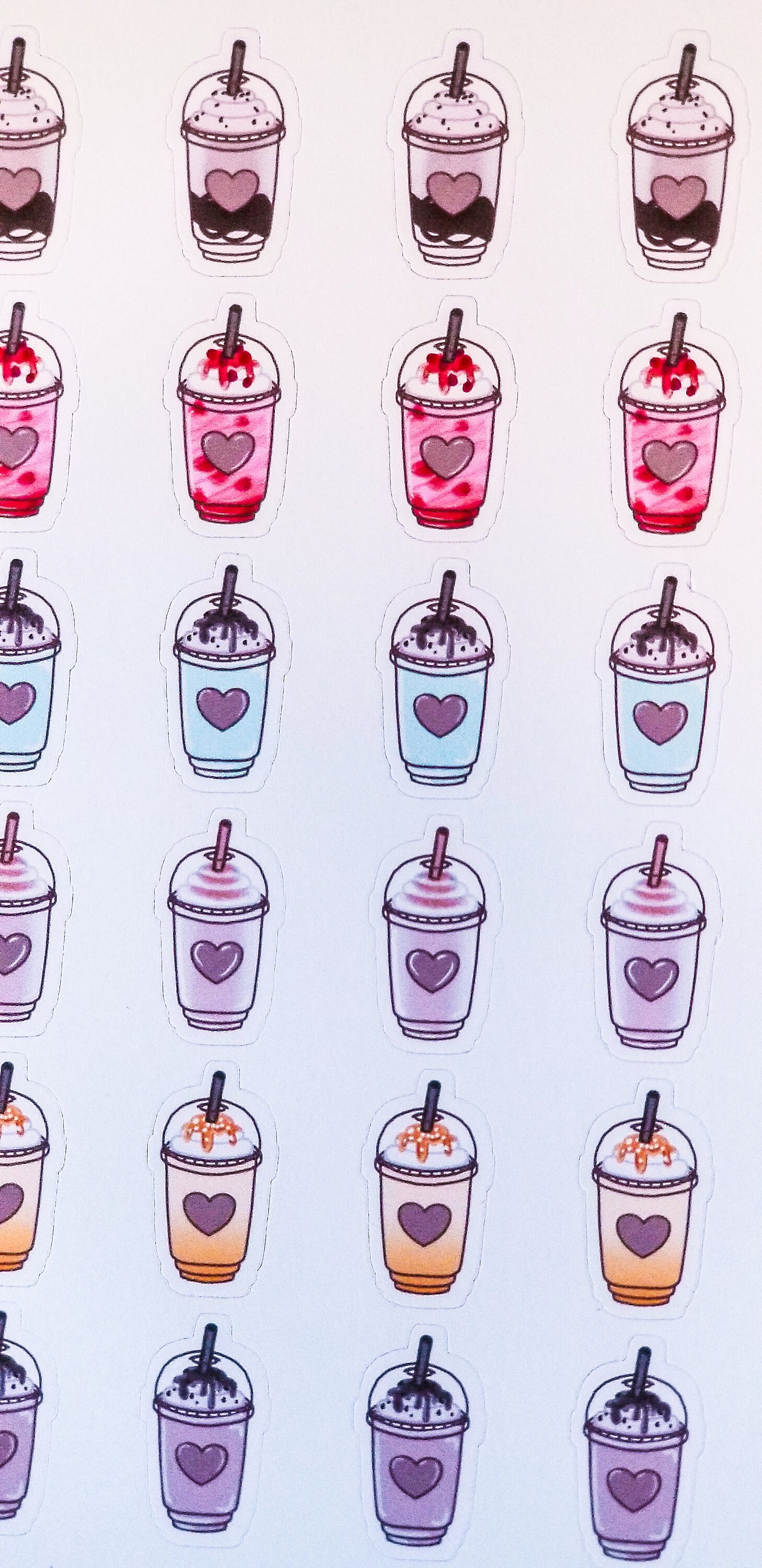 Coffee Planner Stickers Frappuccino Stickers Kawaii Coffee - Etsy