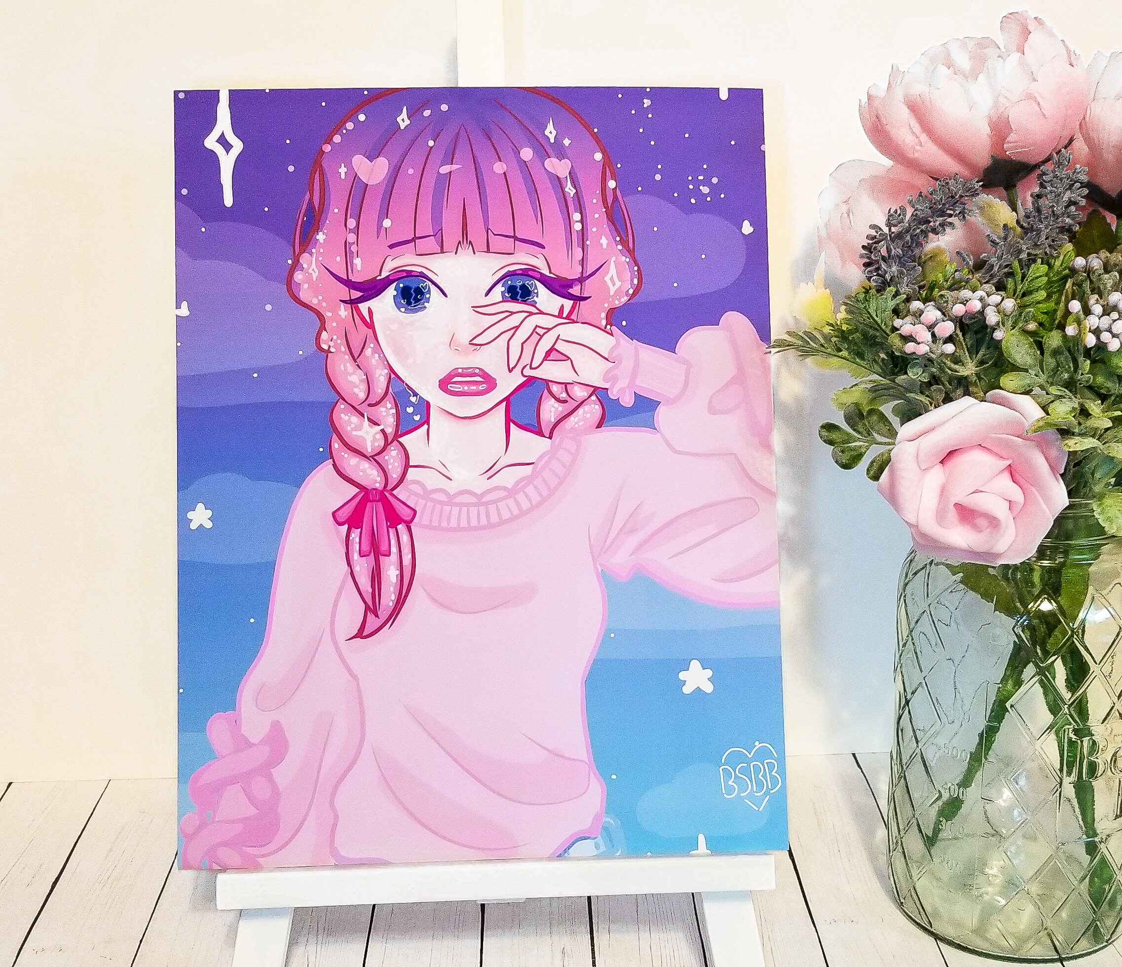 Galaxy Tears Print by Bittersweet Bonbon- Physical Art Print - 8.5x11 ...