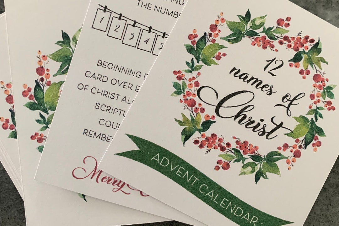 12 Names of Christ Advent Calendar | 12 Days of Christmas | Digital ...