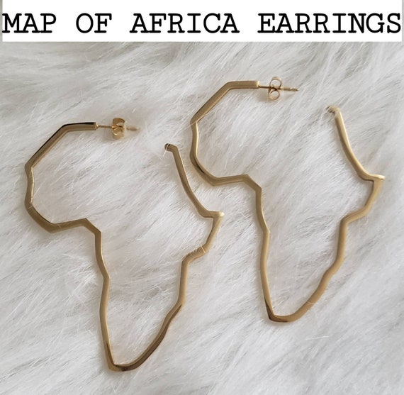 Map of Africa Earrings | Etsy