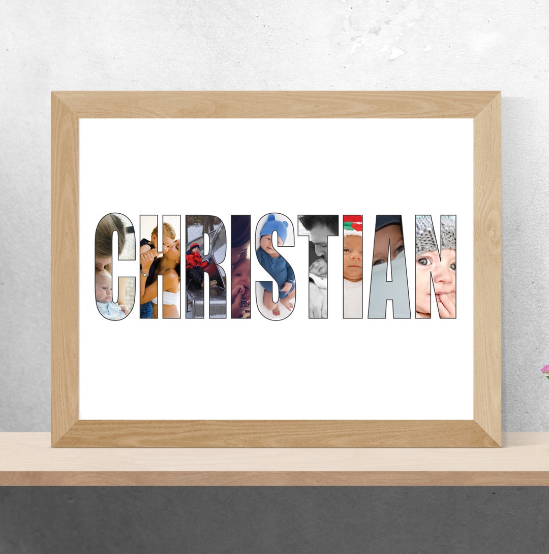 Personalized Word Collage, Name Photo Collage, Custom Name Poster ...