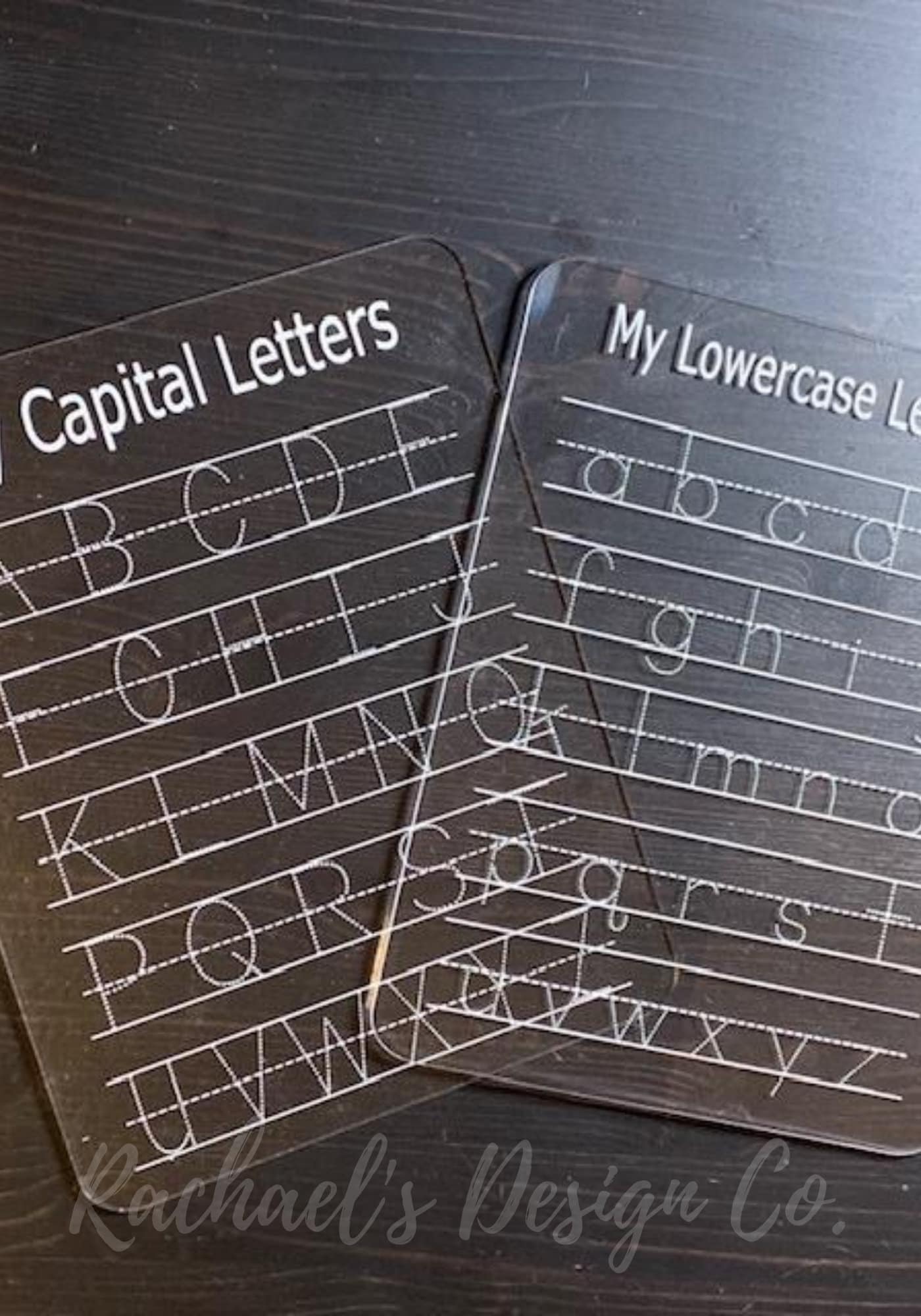 Set of Two Acrylic Block Letter Tracing Boards - Capital and Lower Case ...