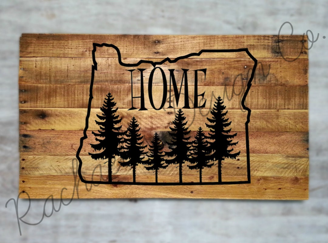 Oregon Home With Trees Png, Svg, Dxf, Pdf, Cut Image, Cricut, INSTANT ...