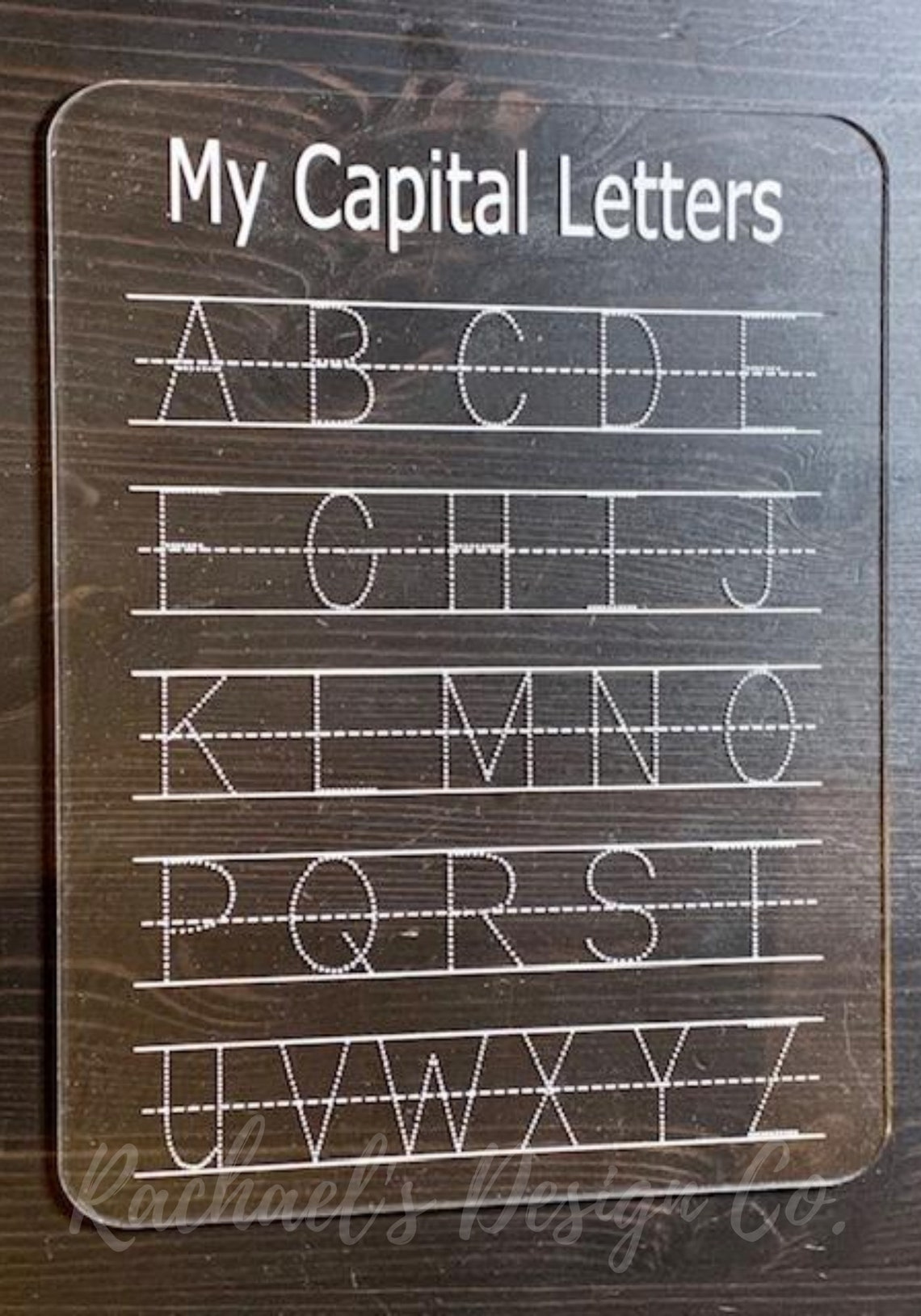 Set of Two Acrylic Block Letter Tracing Boards Capital and - Etsy