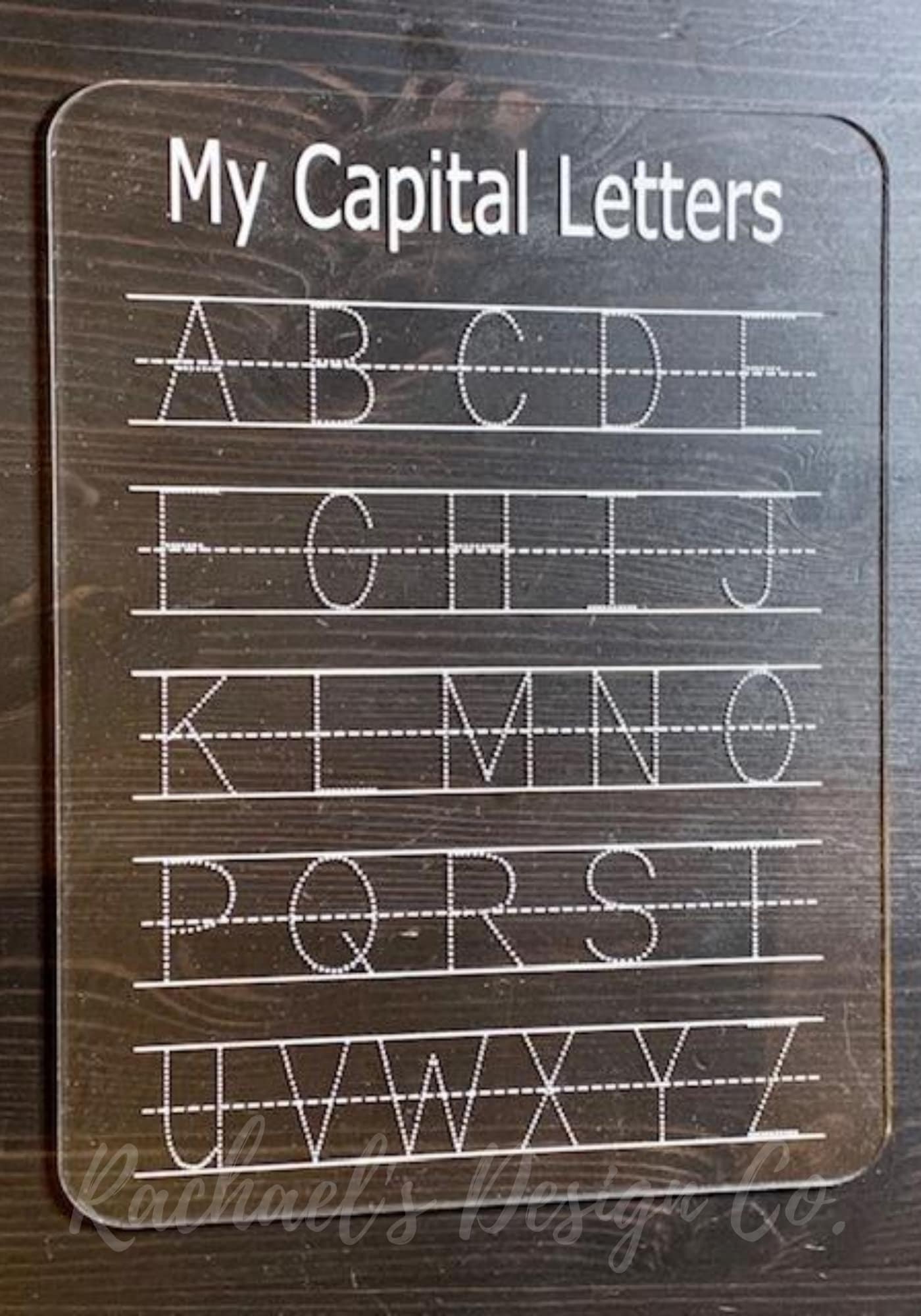 Set of Two Acrylic Block Letter Tracing Boards - Capital and Lower Case ...