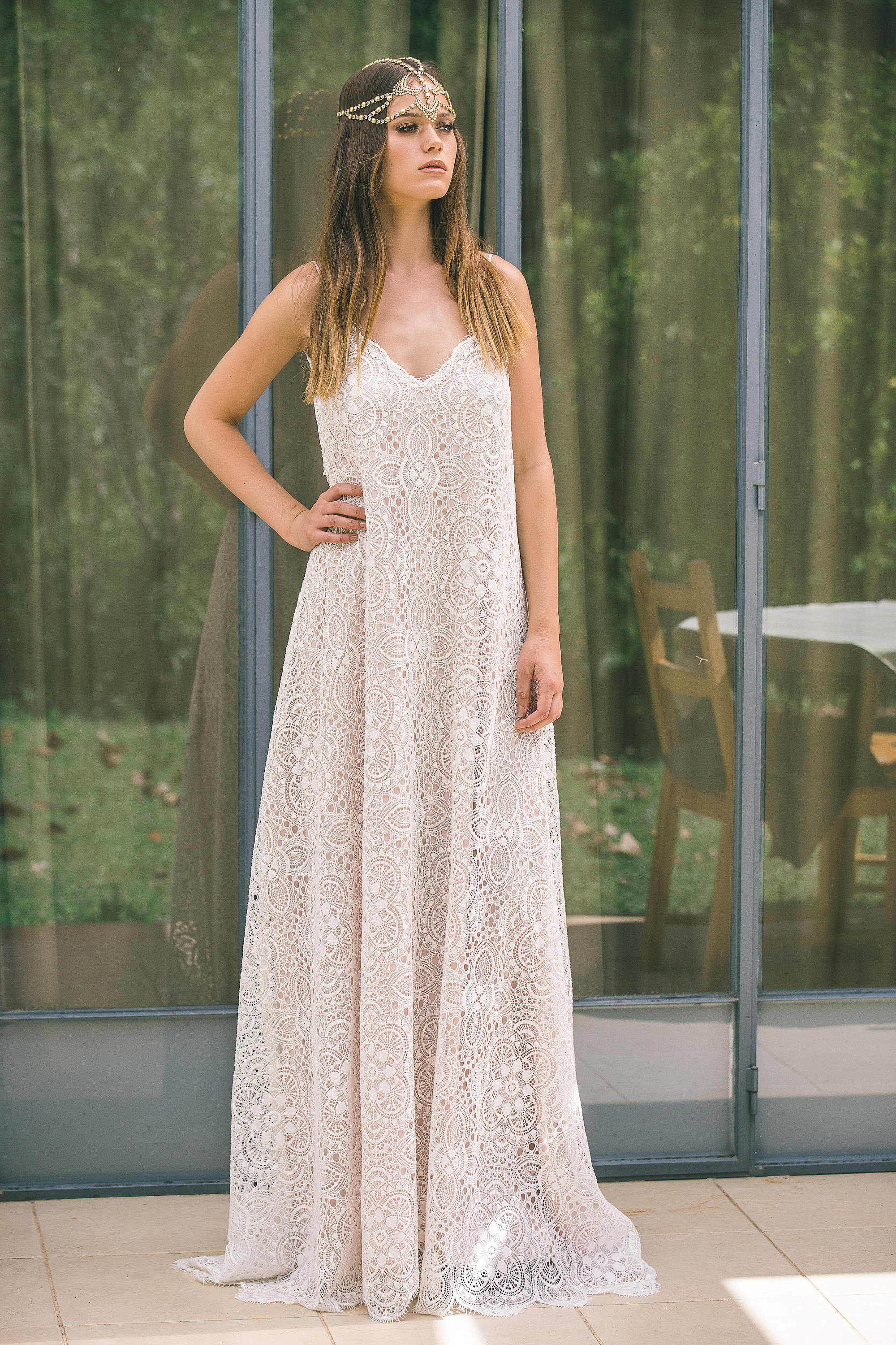 Deep V Boho Wedding Dress Loose Boho Wedding Dress Beach - Etsy