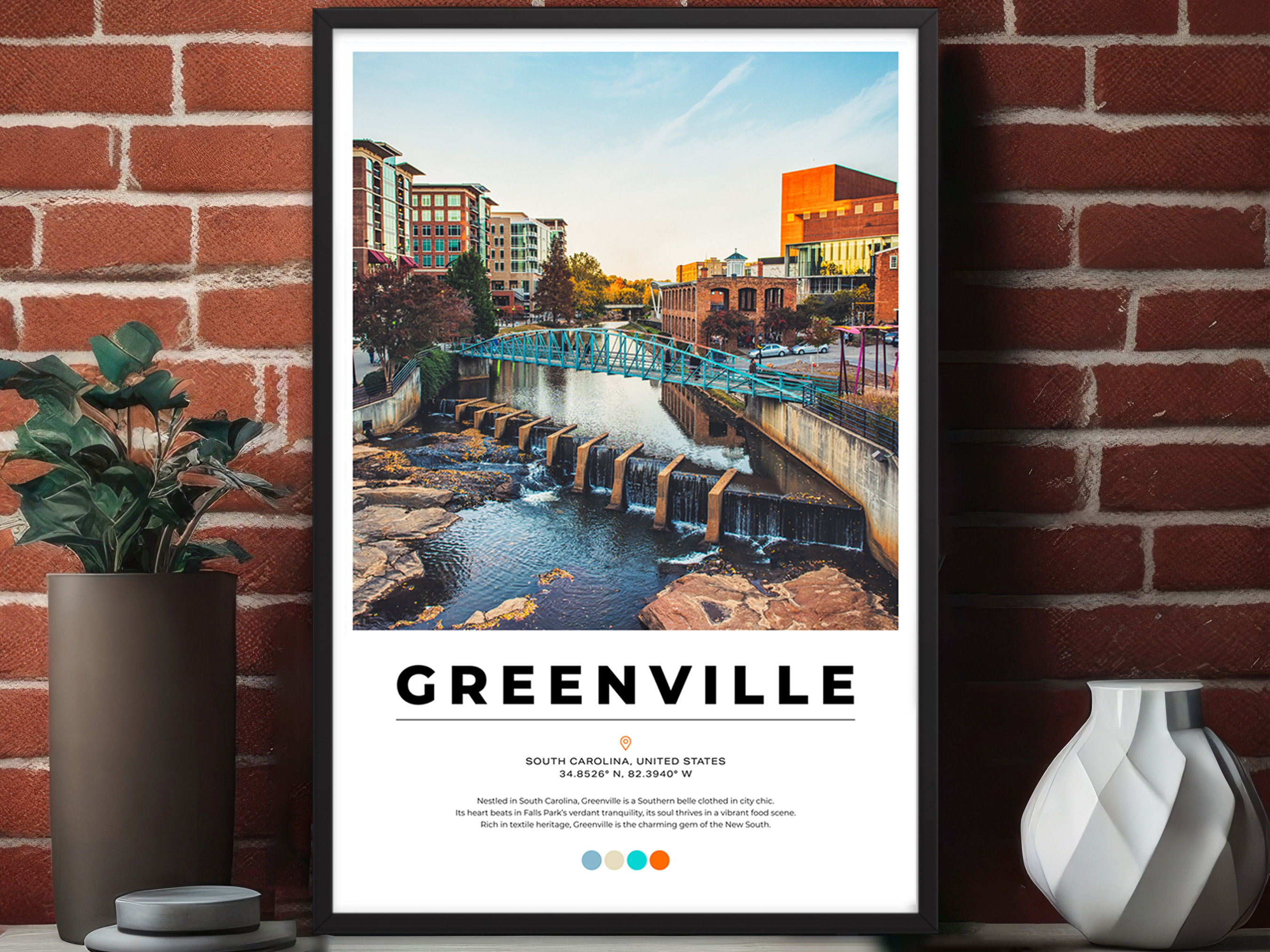Greenville SC Art, Greenville Print, Greenville SC Poster, Wall Art ...