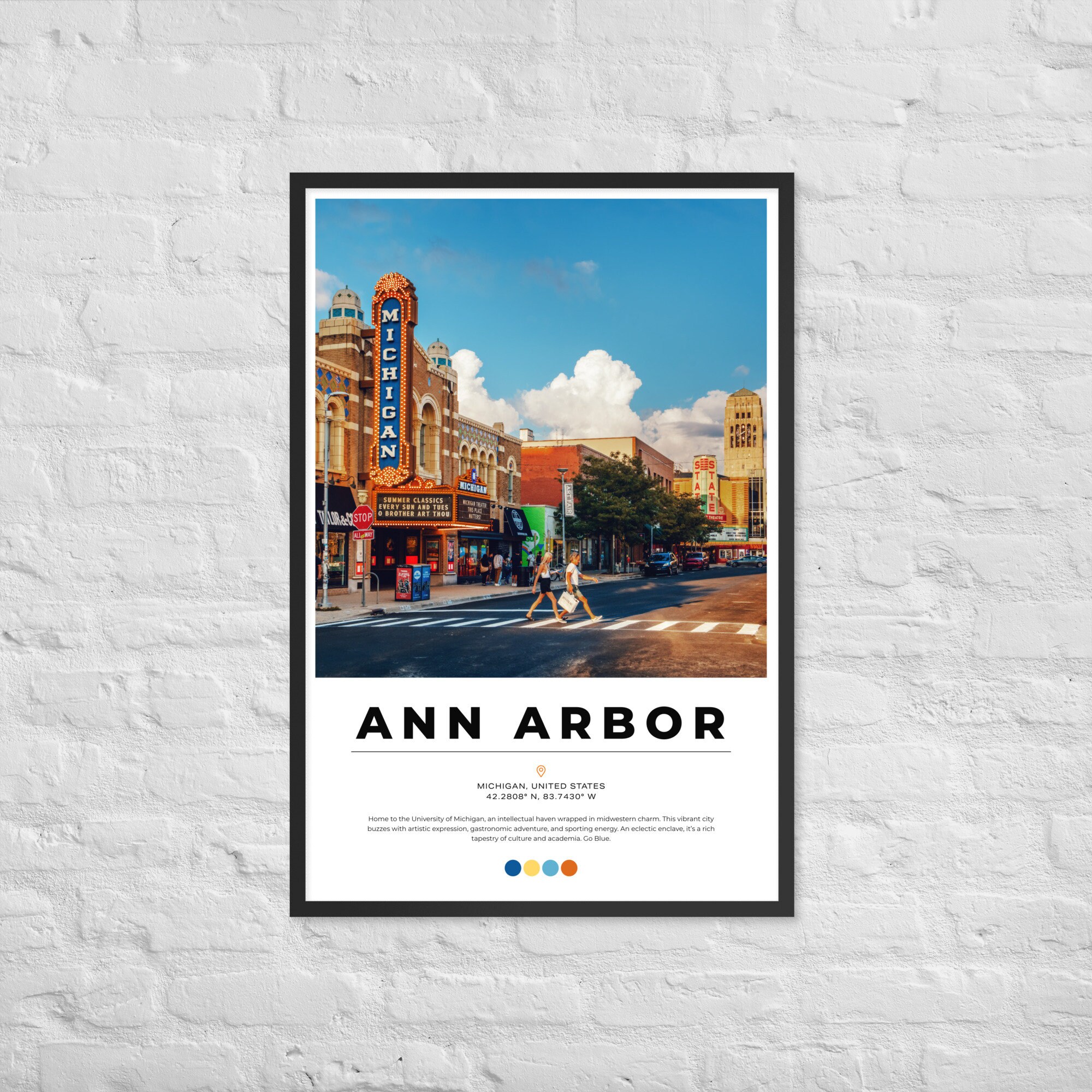 Ann Arbor Art, University of Michigan Poster, U Mich Wall Art, Ann ...