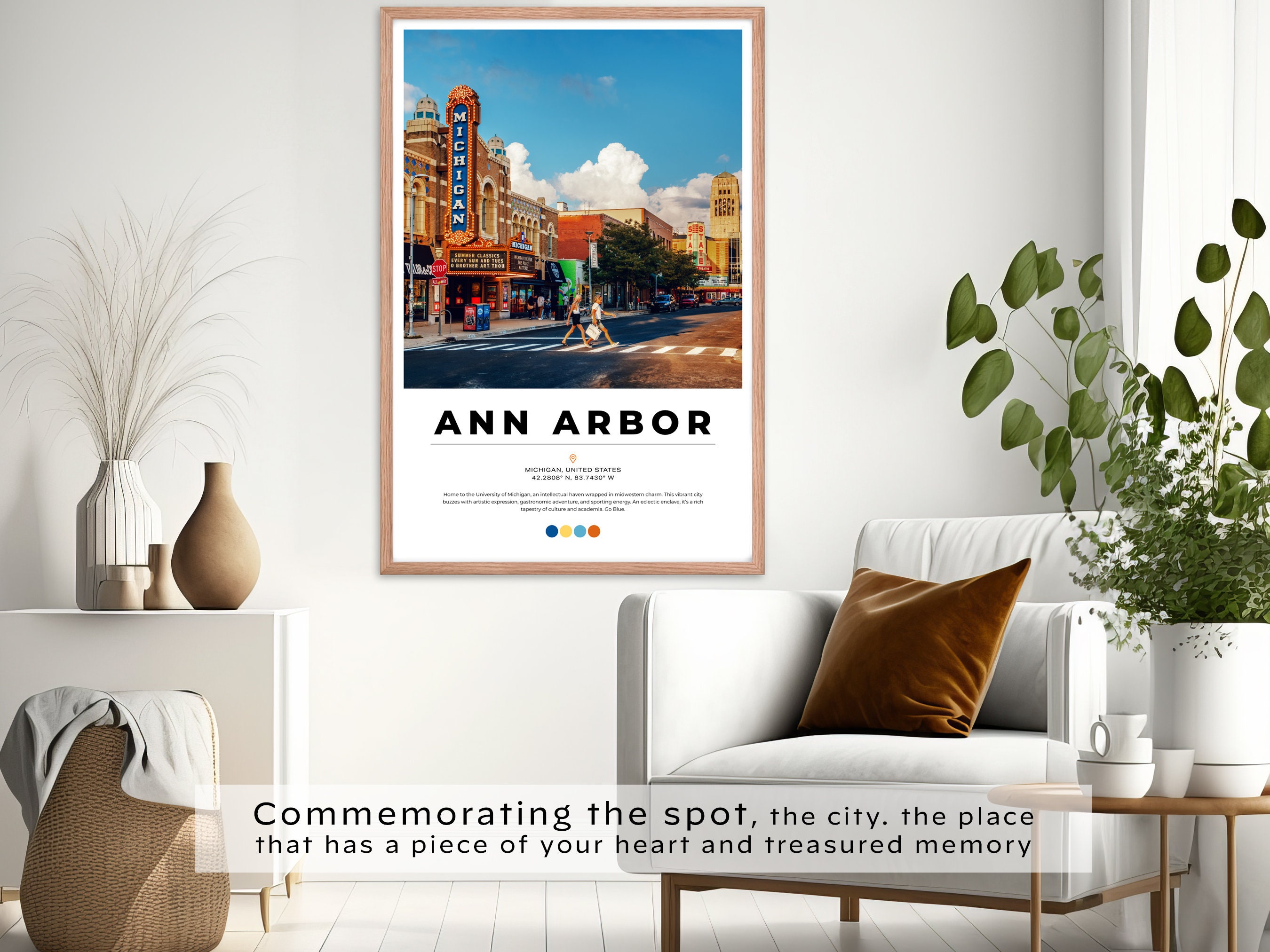 Ann Arbor Art, University of Michigan Poster, U Mich Wall Art, Ann ...