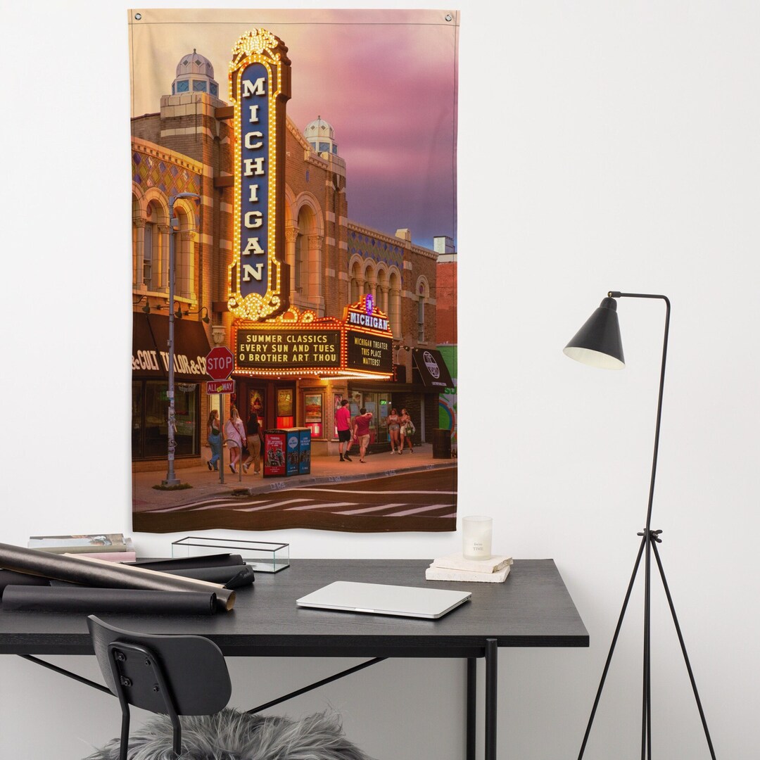 Ann Arbor Michigan Wall Art, Michigan Wolverines Art, Tapestry Home ...