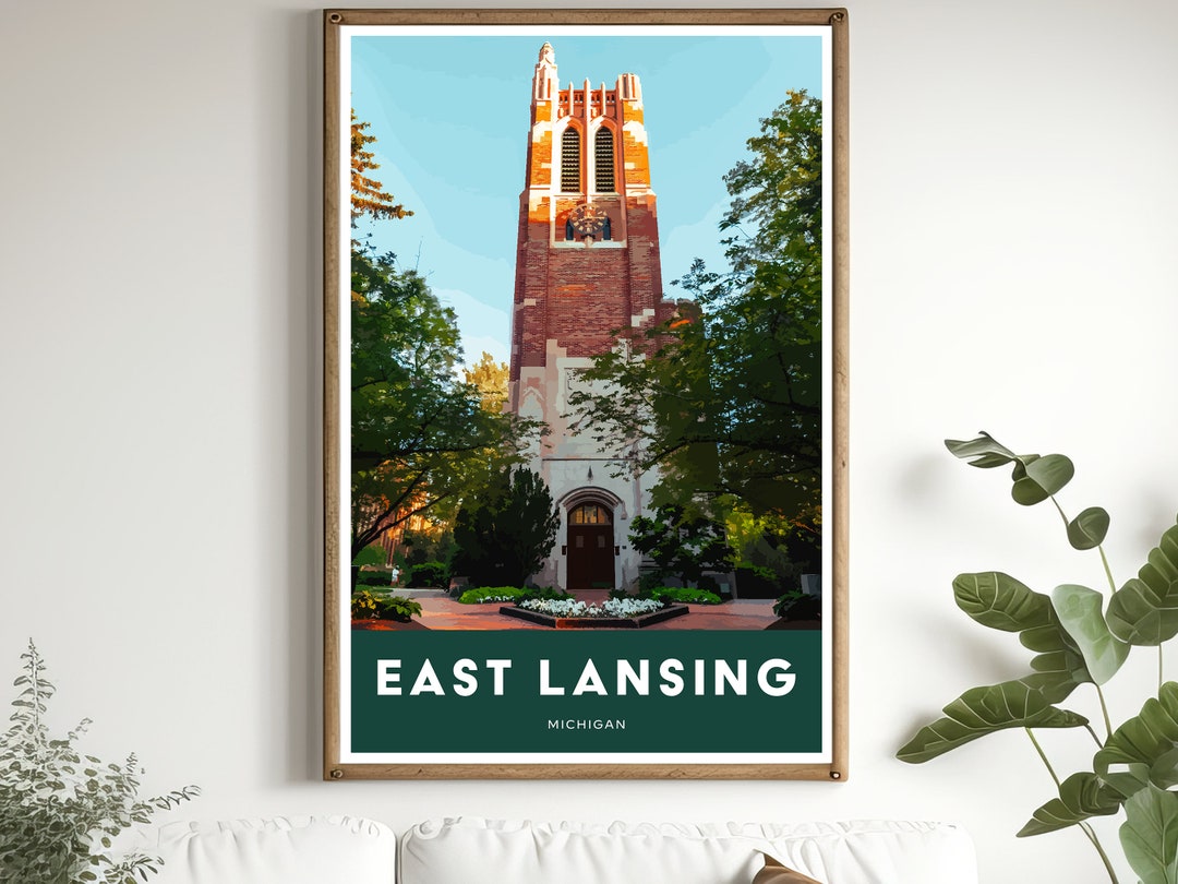 Michigan State University Print, MSU Spartans Wall Art, MSU Poster ...