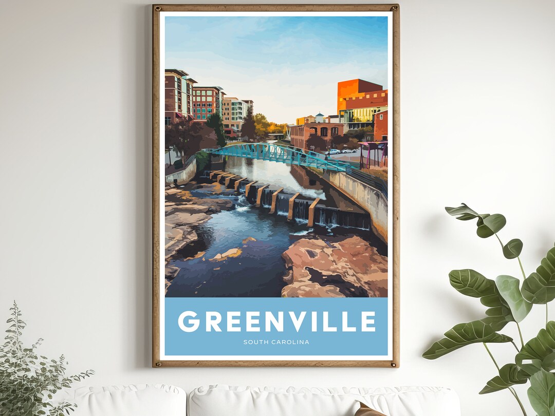 Greenville SC Poster, Greenville Print, Greenville SC Wall Art ...