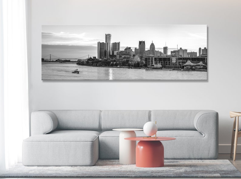 Detroit MI Wall Art, Detroit Skyline Photo, Detroit Gift, Michigan ...