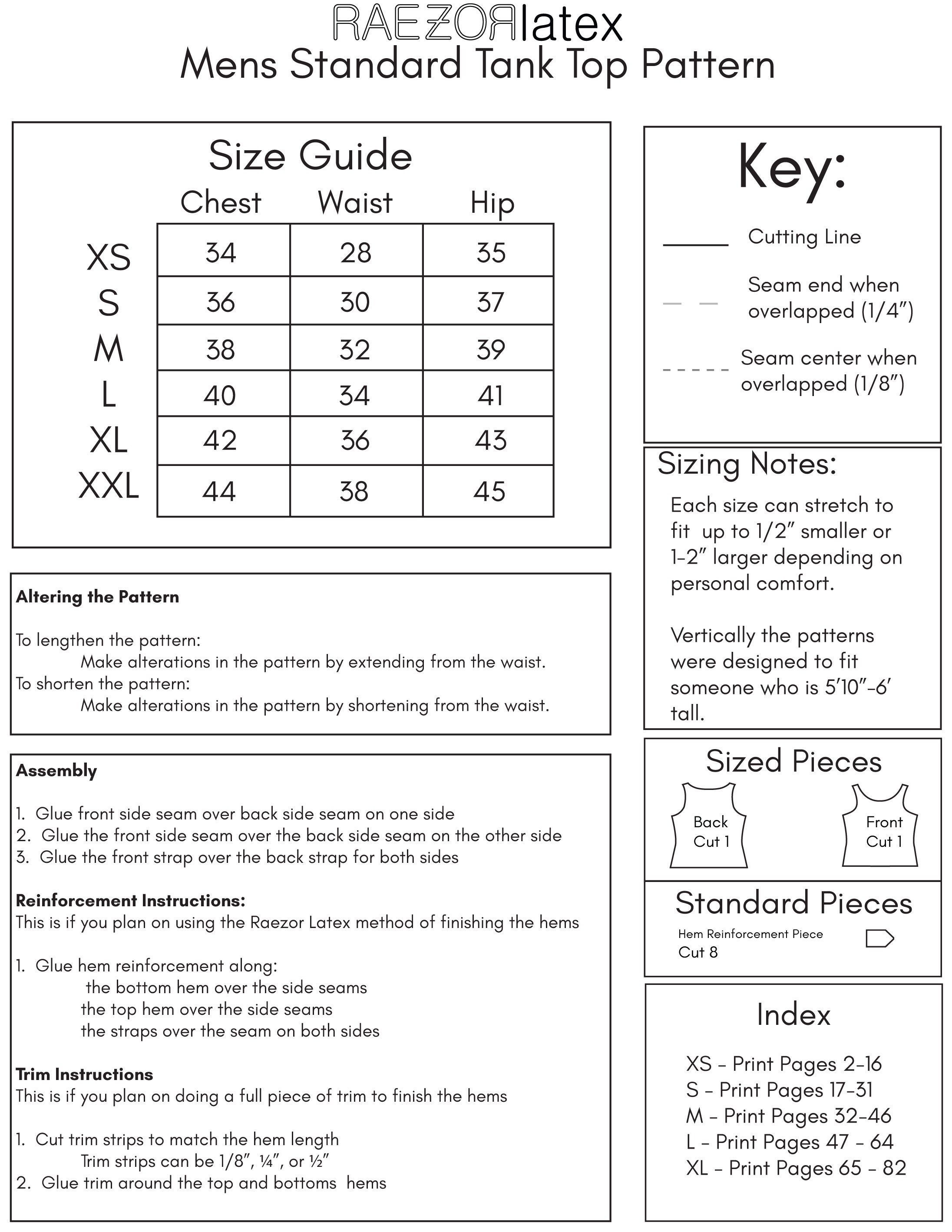 Latex Tank Top Print at Home Digital Pattern - Etsy