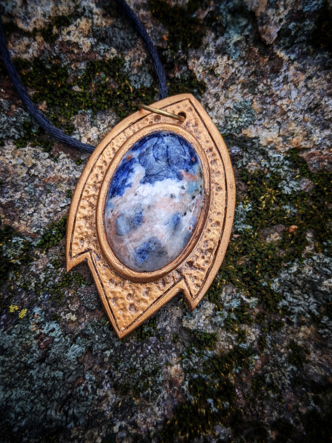 Inverse Flame - Sodalite Pendant - Handmade Necklace - Etsy