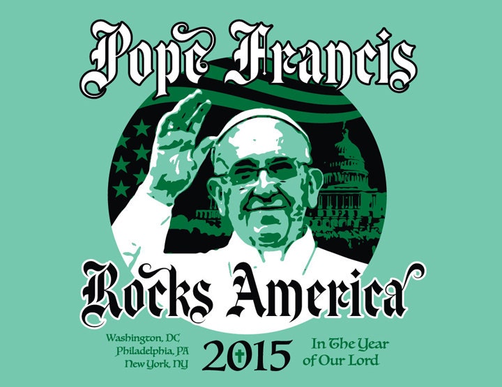 Pope Francis Rocks America Commemorative T-shirt - Etsy