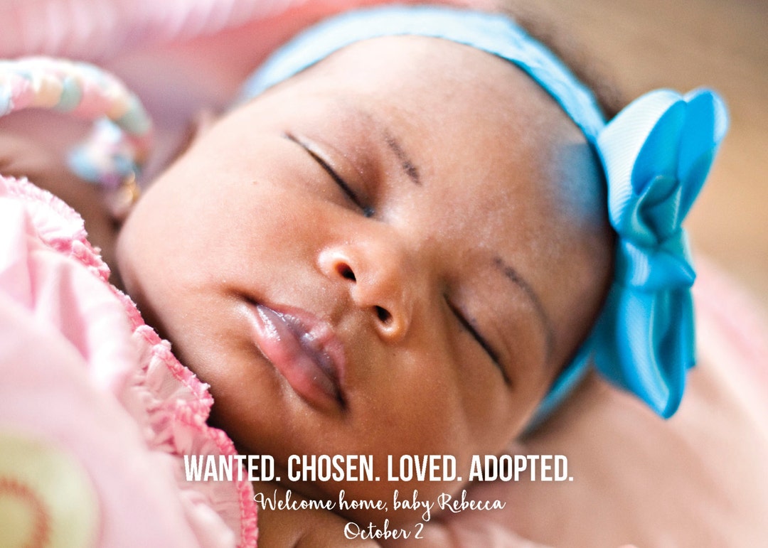 Adoption Announcement - Wanted Chosen Loved Adopted / Custom Digital ...