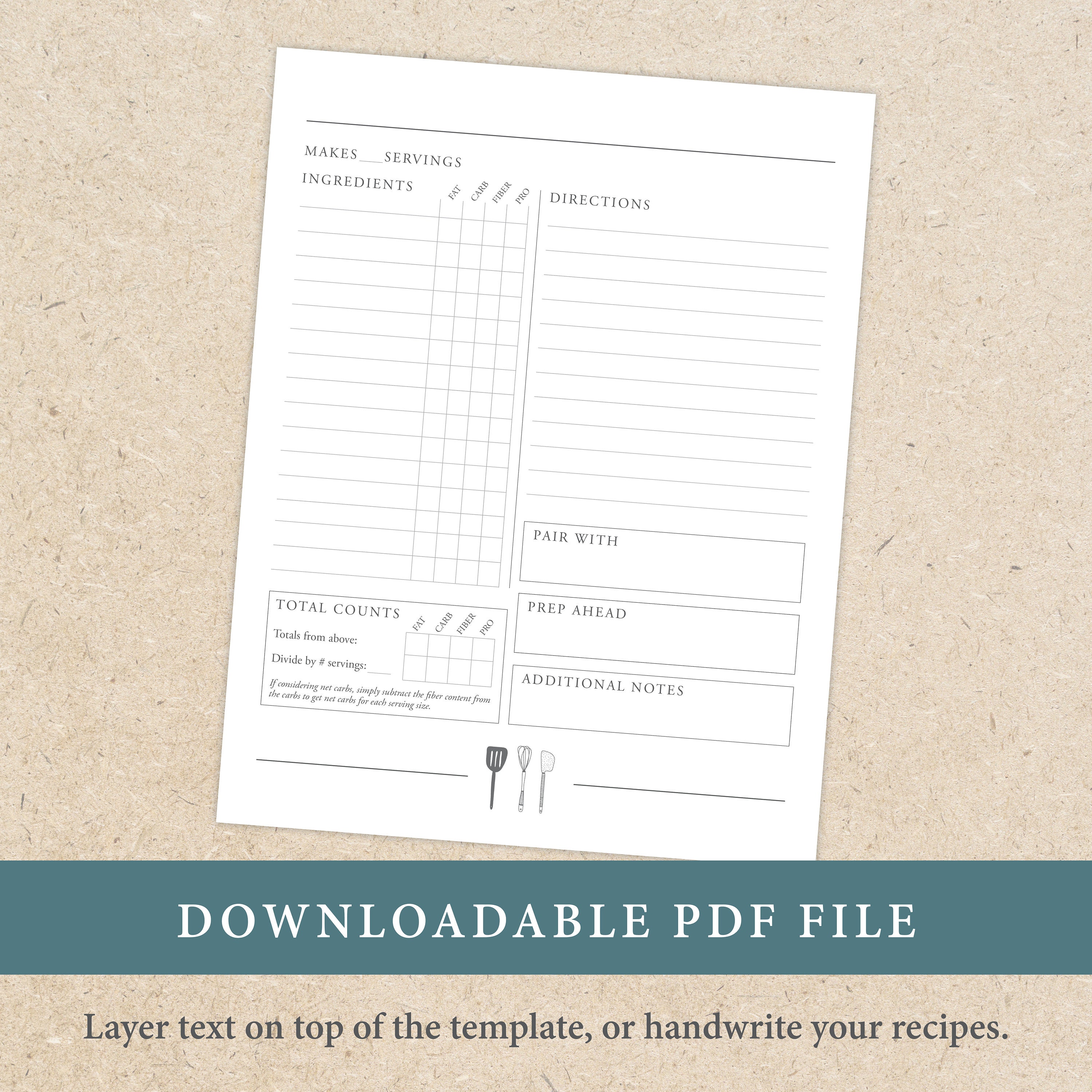 Recipe Templates With Carb Counting and Nutrition Facts for Diabetes ...