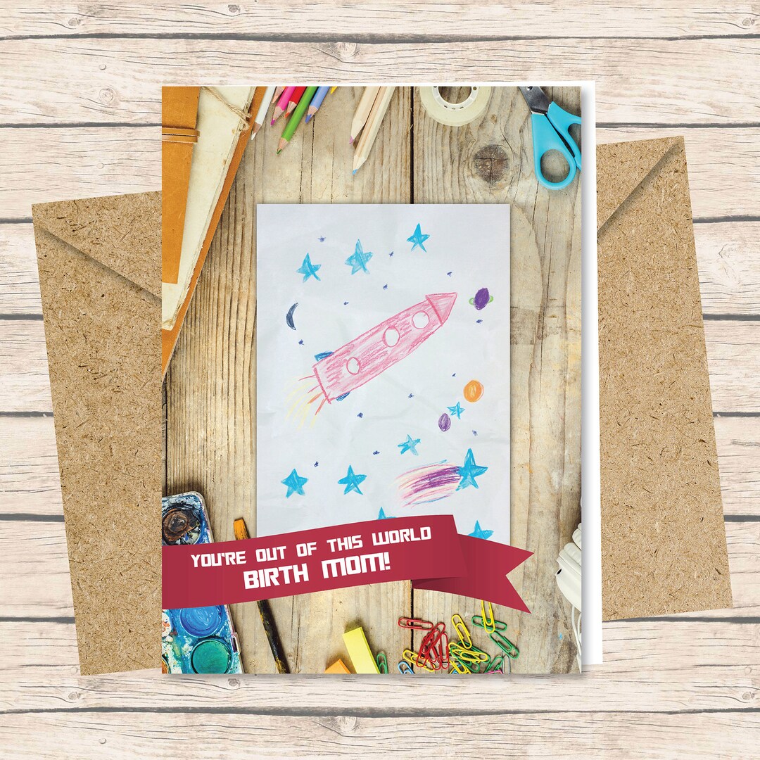 Birth Mother Card - Instant Download / Out of This World / Birth Mother ...