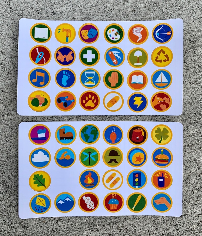 Wilderness Explorer Badges Planner Stickers UP Movie Sticker - Etsy