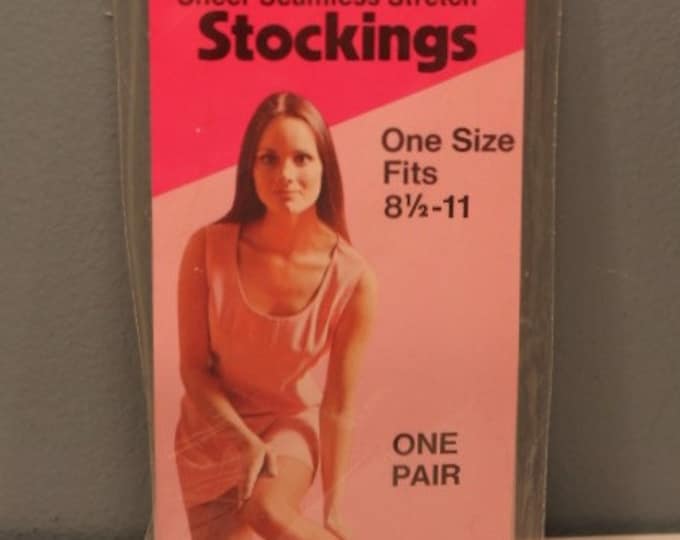 Vintage 1977 Dura Wizard Shoprite Sheer Seamless Stretch Nylon ...