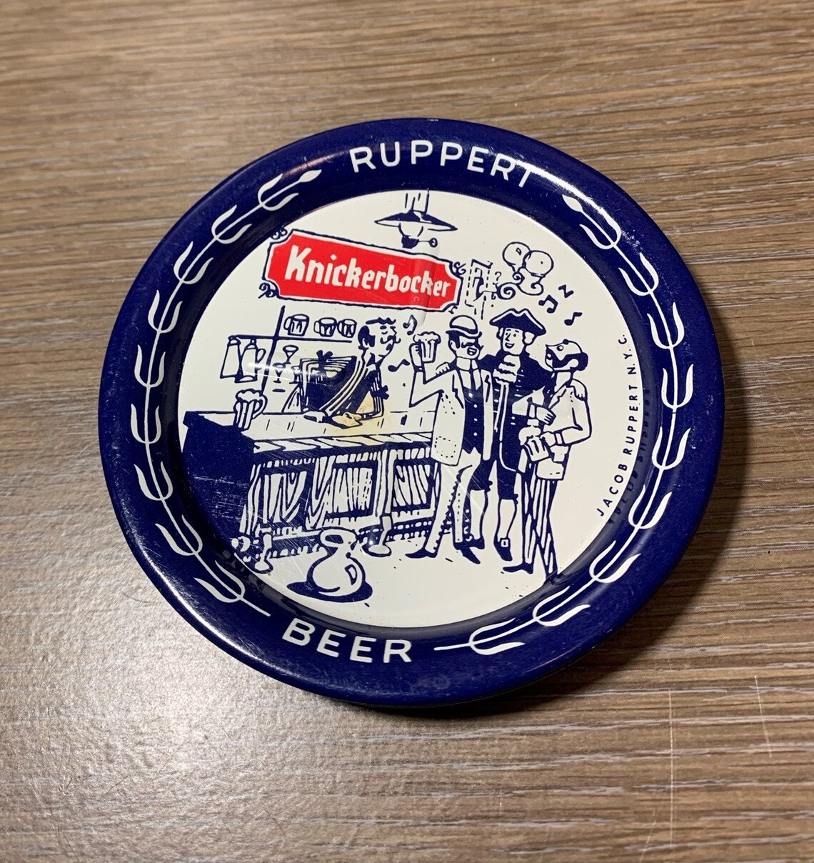 Vintage 1950s-1960s Set of Five Ruppert Knickerbocker Beer Tin Coasters ...